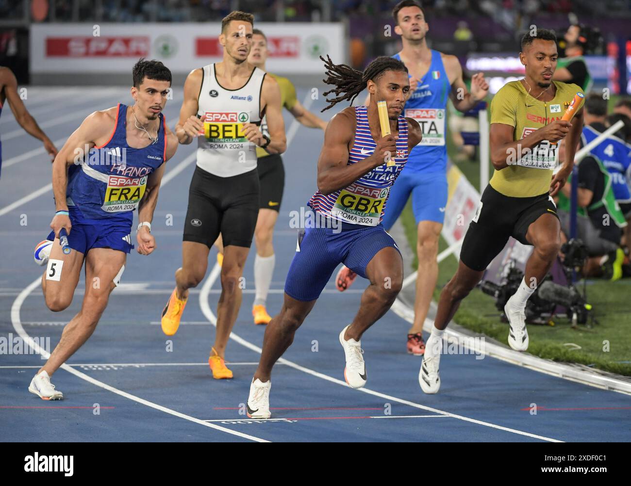 Alex Haydock-Wilson of Great Britain competing in the men’s 4x400m ...