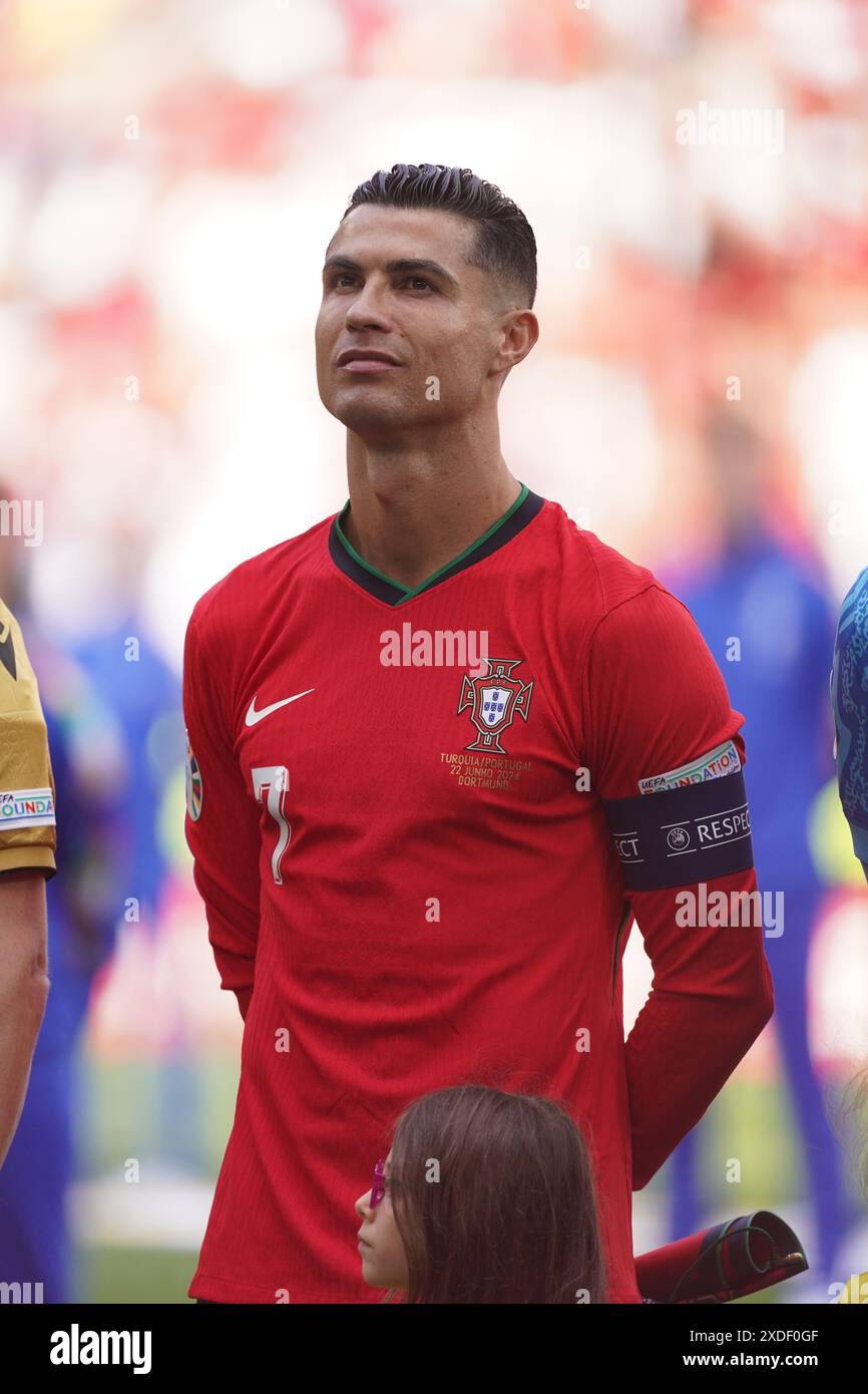 DORTMUND, GERMANY - JUNE 22: Cristiano Ronaldo of Portugal during the Group F - UEFA EURO 2024 ...