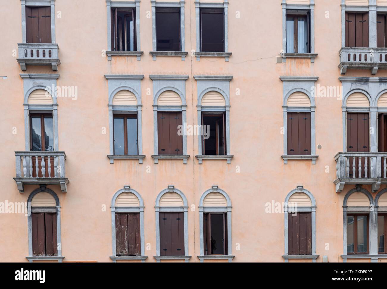 Doors and windows of ancient Venetian houses Stock Photo - Alamy