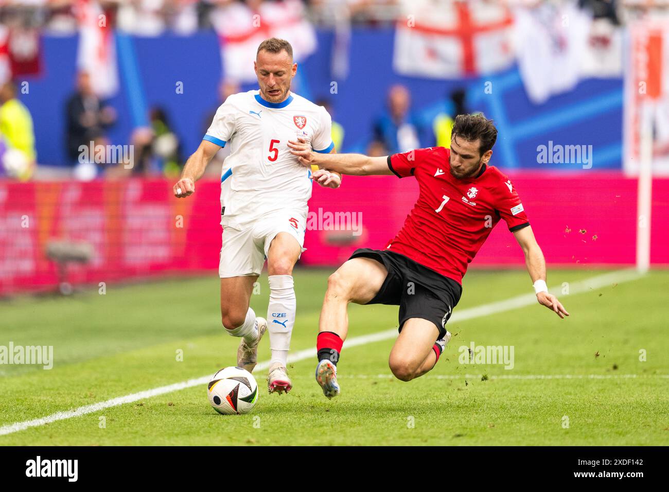 Hamburg, Germany. 22nd June, 2024. Vladimir Coufal (5) of Czechia and ...