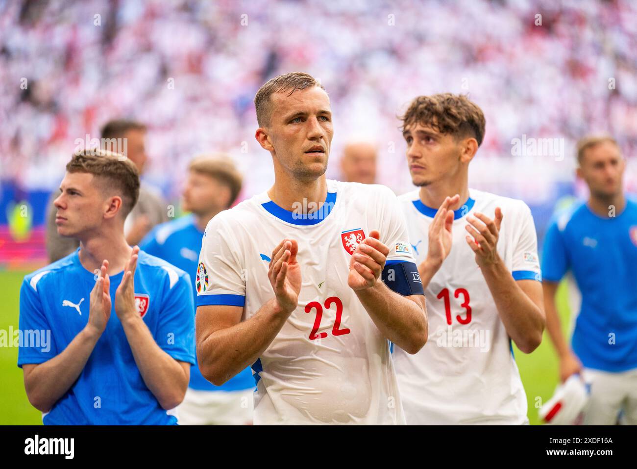 Hamburg, Germany. 22nd June, 2024. Tomas Soucek (22) of Czechia seen ...
