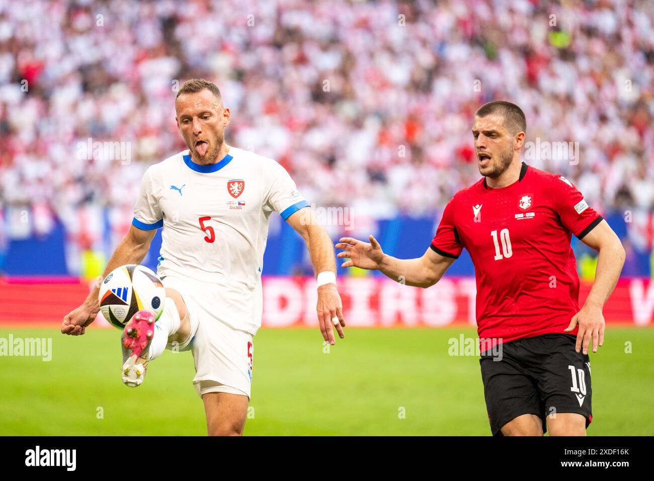Hamburg, Germany. 22nd June, 2024. Vladimir Coufal (5) of Czechia and ...