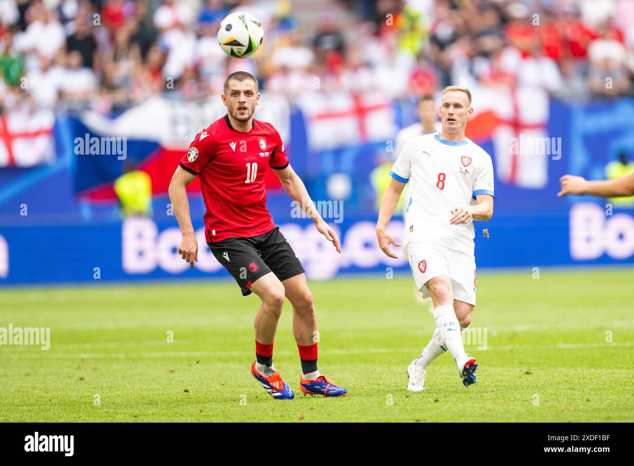 Hamburg, Germany. 22nd June, 2024. Giorgi Chakvetadze (10) of Georgia ...