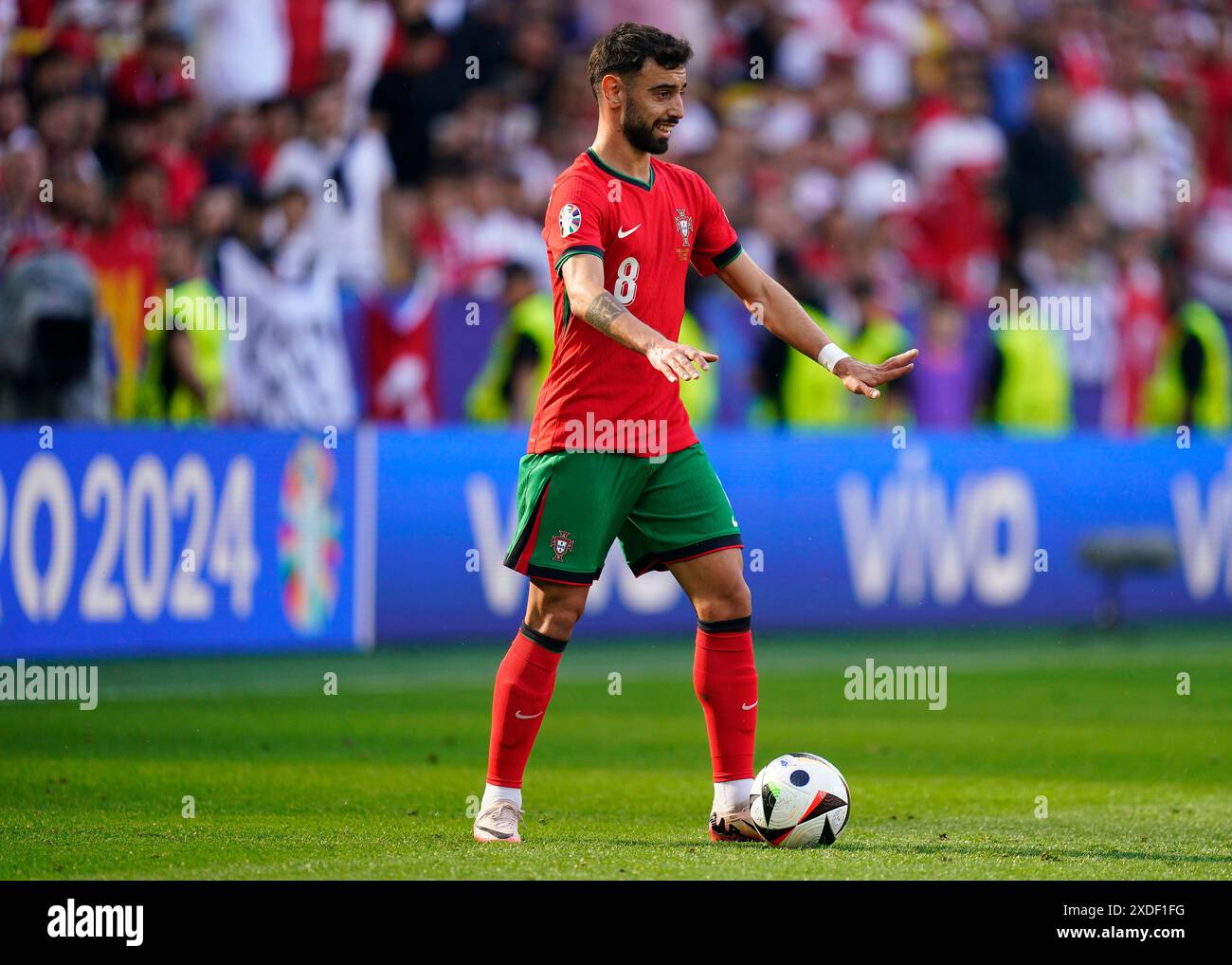 Dortmund, Germany. 22nd June, 2024. Bruno Fernandes of Portugal during ...
