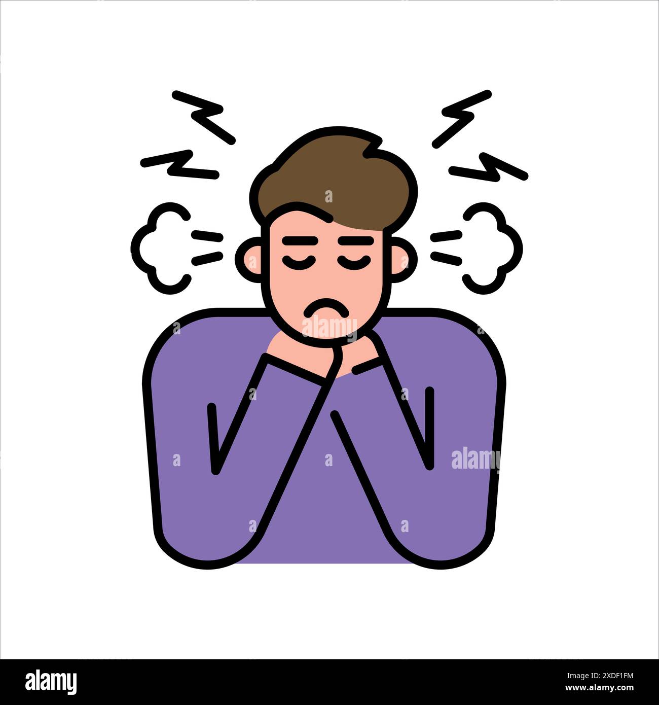 Stress line black icon. Sign for web page, mobile app, button, logo ...