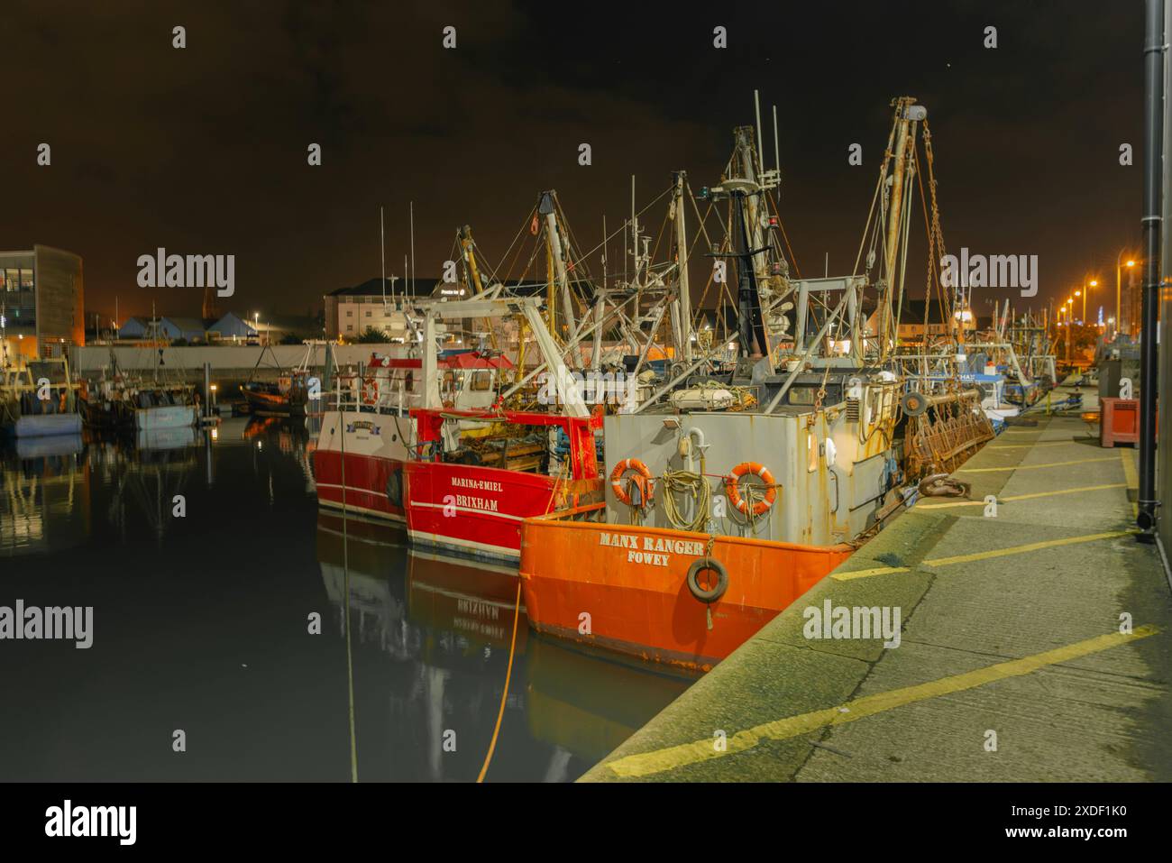 Plymouth fish market at night Stock Photo - Alamy