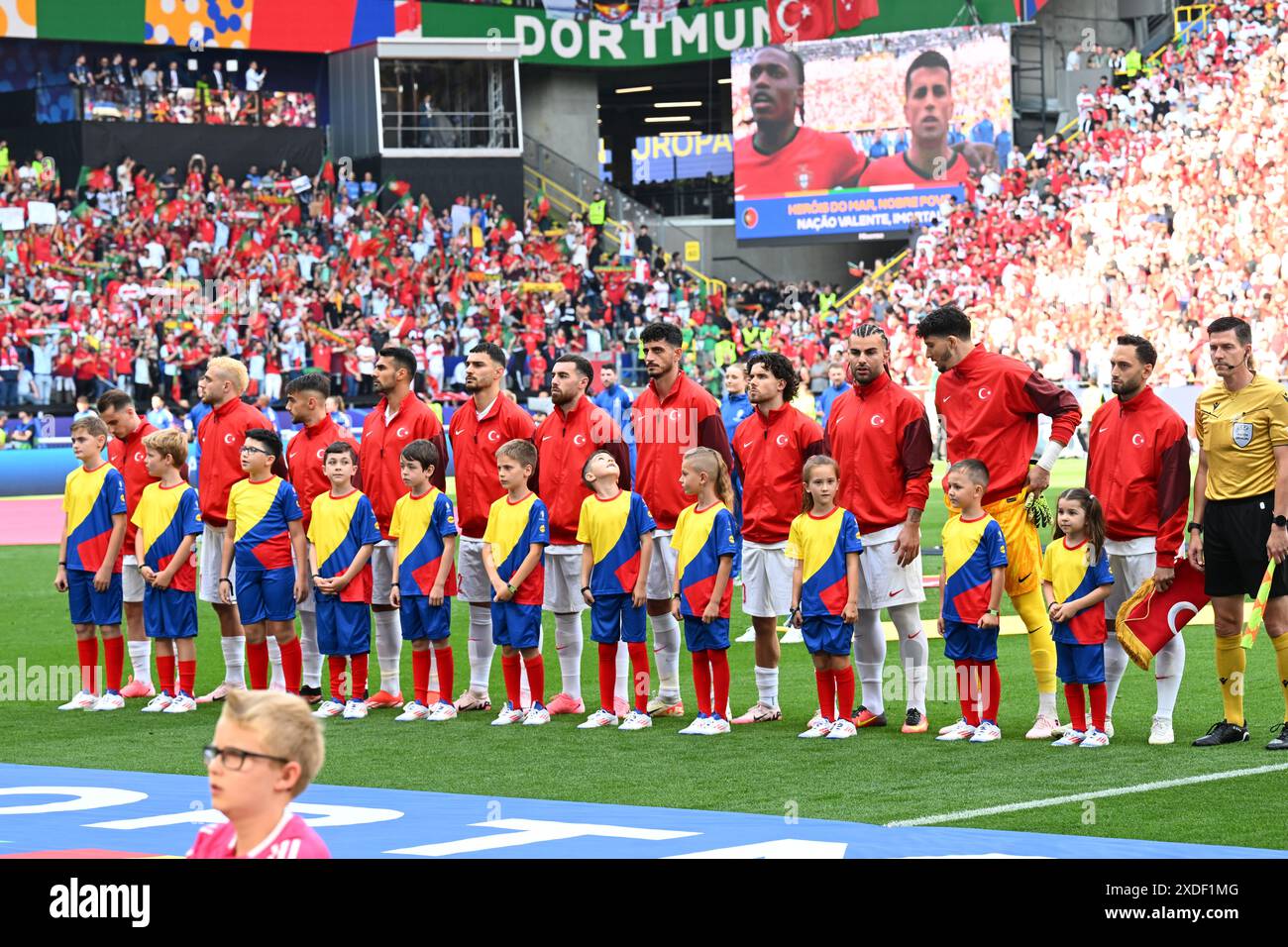 Dortmund, Germany. 22nd June 2024. Dortmund - Turkey line-up during the ...
