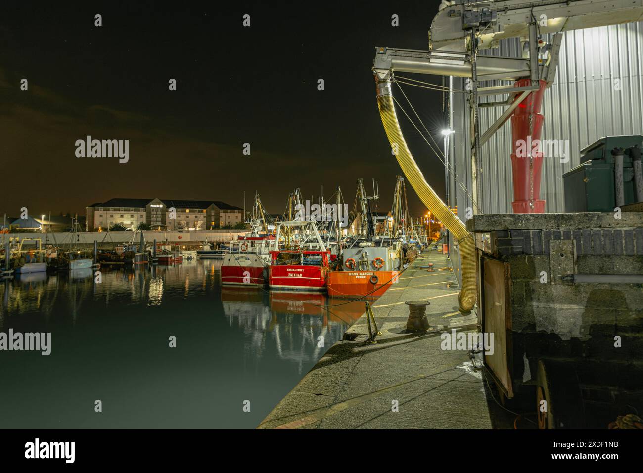 Plymouth fish market at night Stock Photo - Alamy