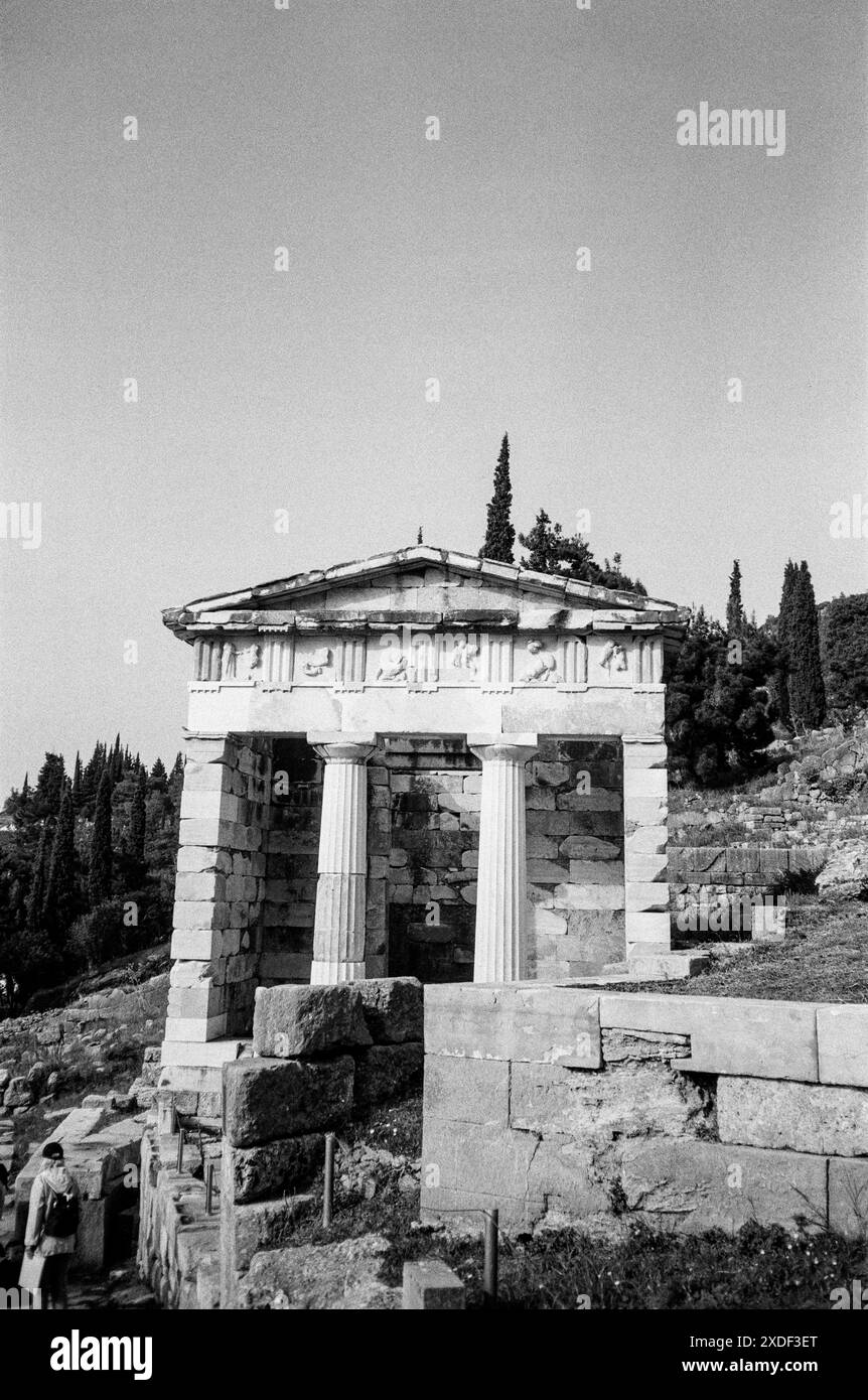 Athenian Treasury, Ancient Delphi, Greece Stock Photo - Alamy