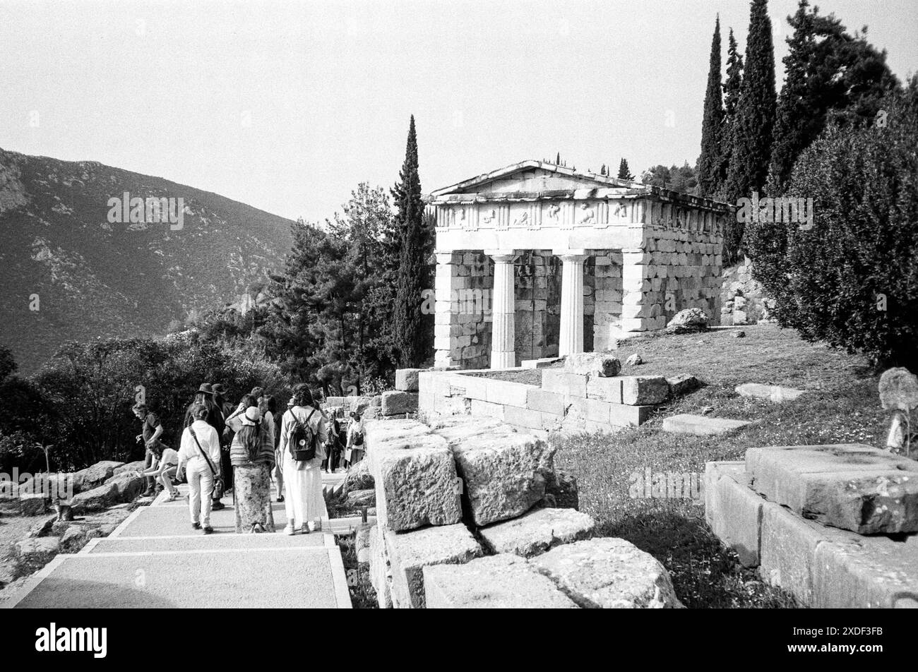 Athenian Treasury, Ancient Delphi, Greece Stock Photo - Alamy