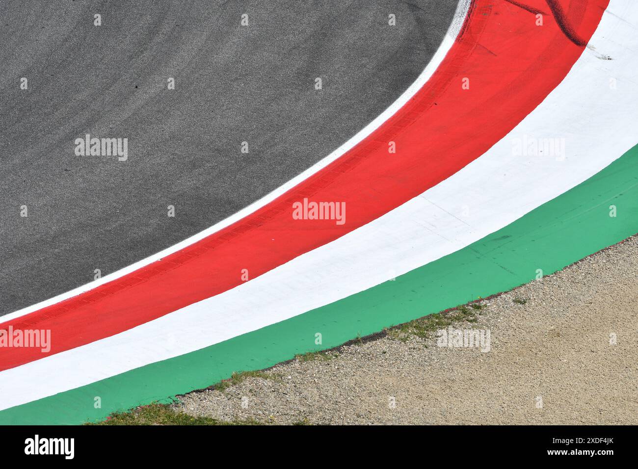 colored curb on a racing track Stock Photo - Alamy