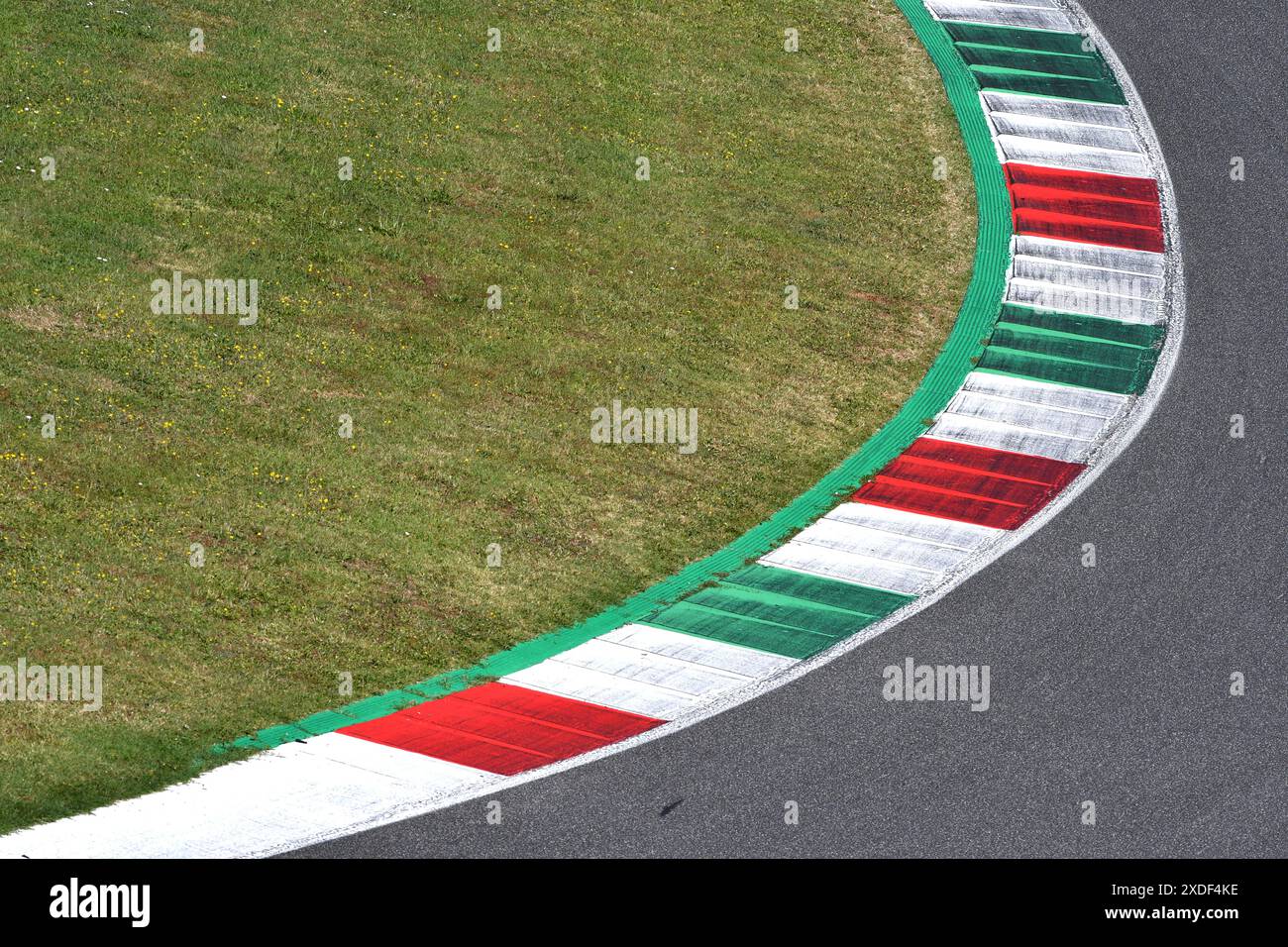 colored curb on a racing track Stock Photo - Alamy