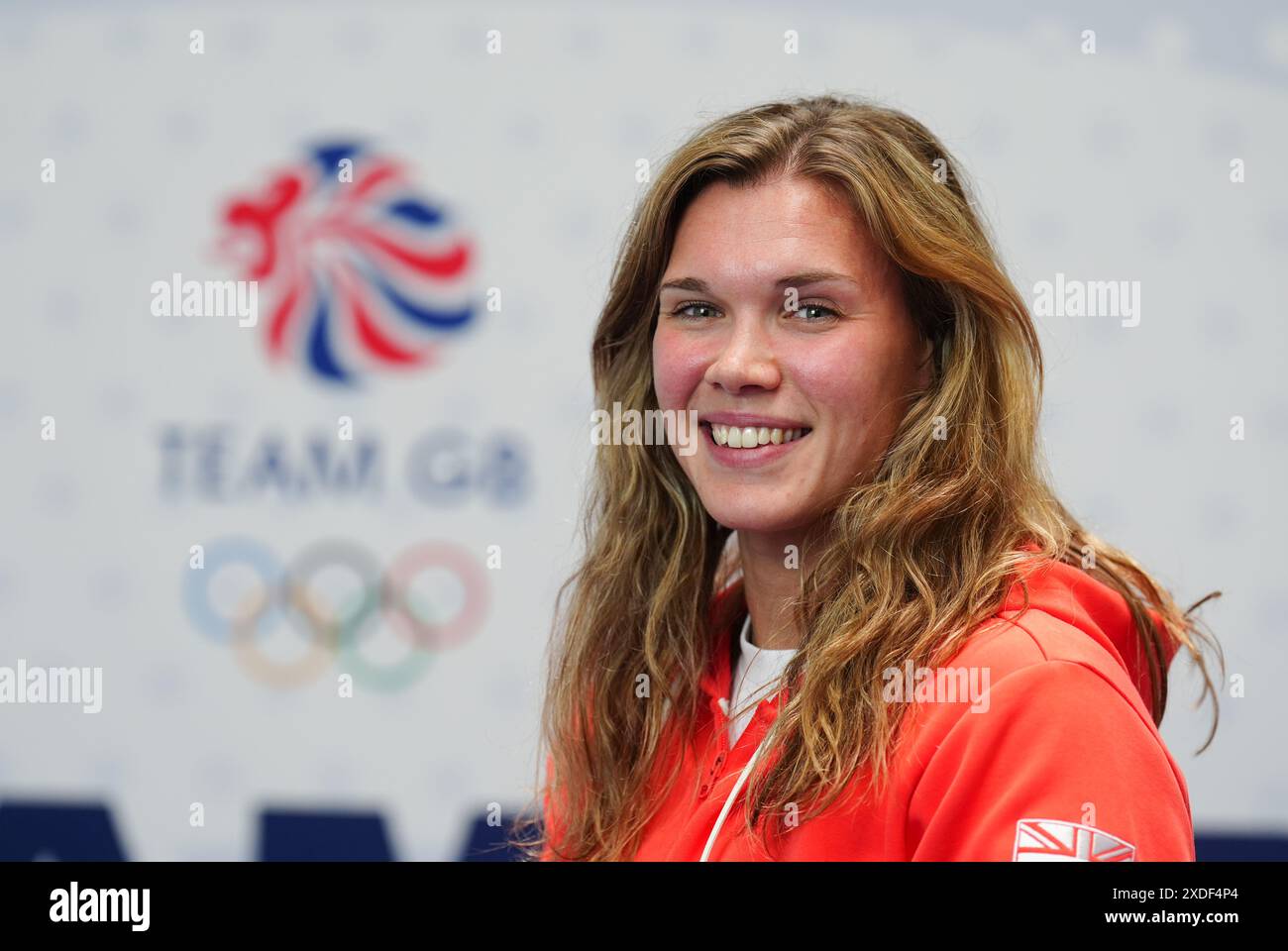 Grace Reid during a Team GB kitting out session for the Paris Olympics ...