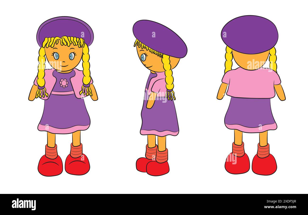 Cartoon girl dancing hi-res stock photography and images - Alamy