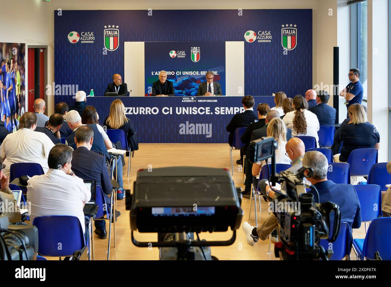 President FIGC Gabriele Gravina and Claudio Barbaro, Italy State ...