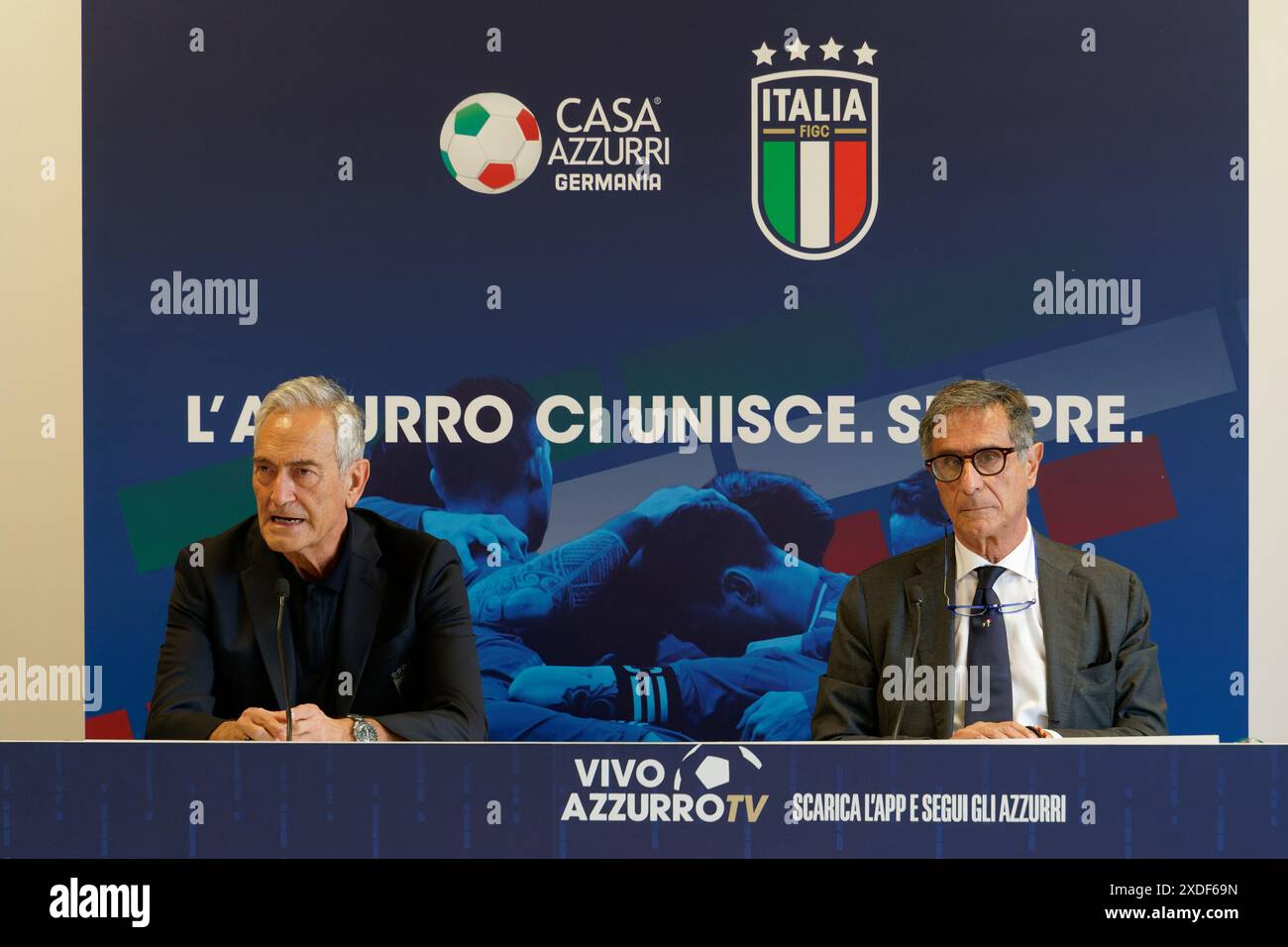 President FIGC Gabriele Gravina and Claudio Barbaro, Italy State ...