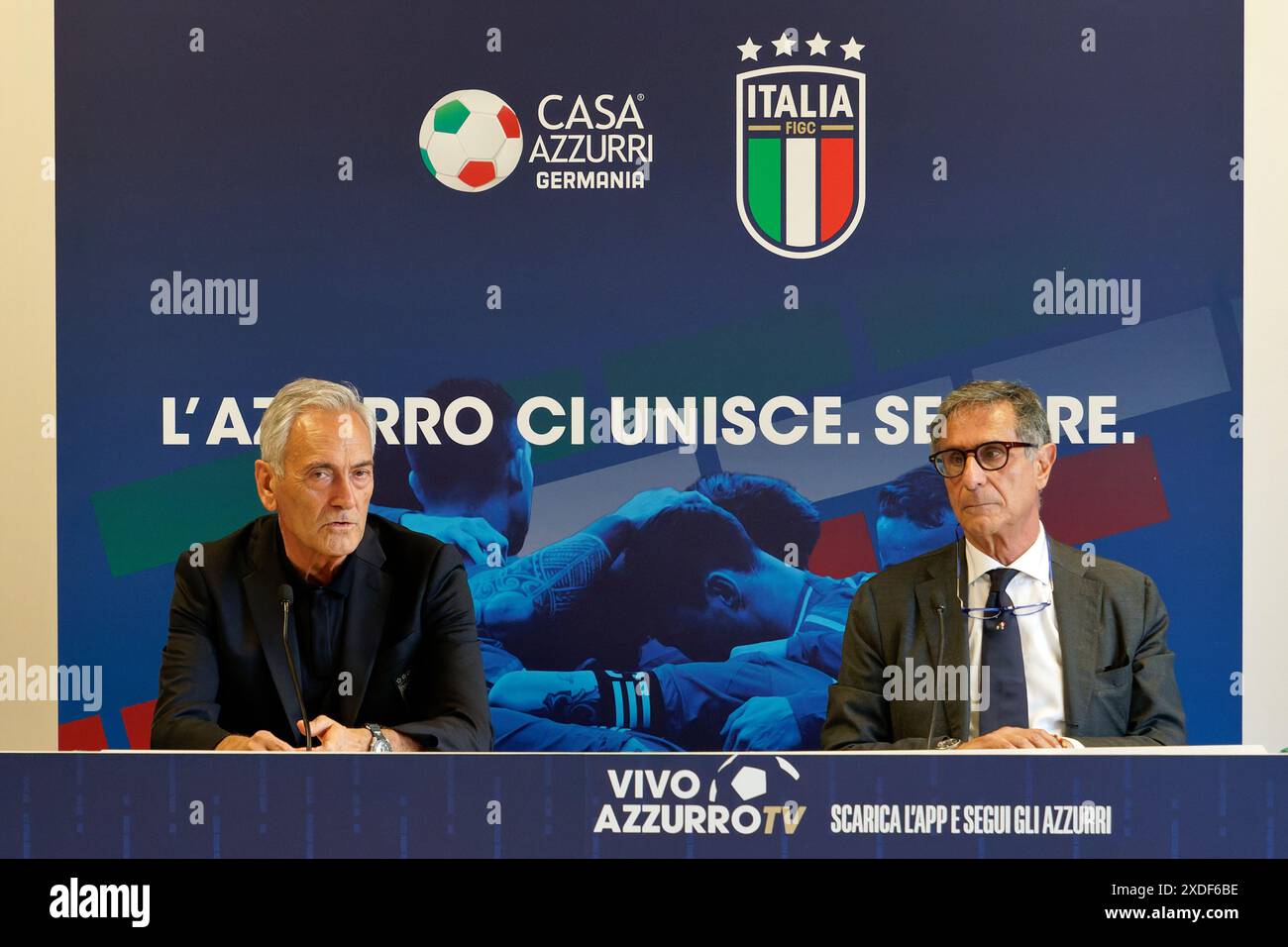 President FIGC Gabriele Gravina and Claudio Barbaro, Italy State ...