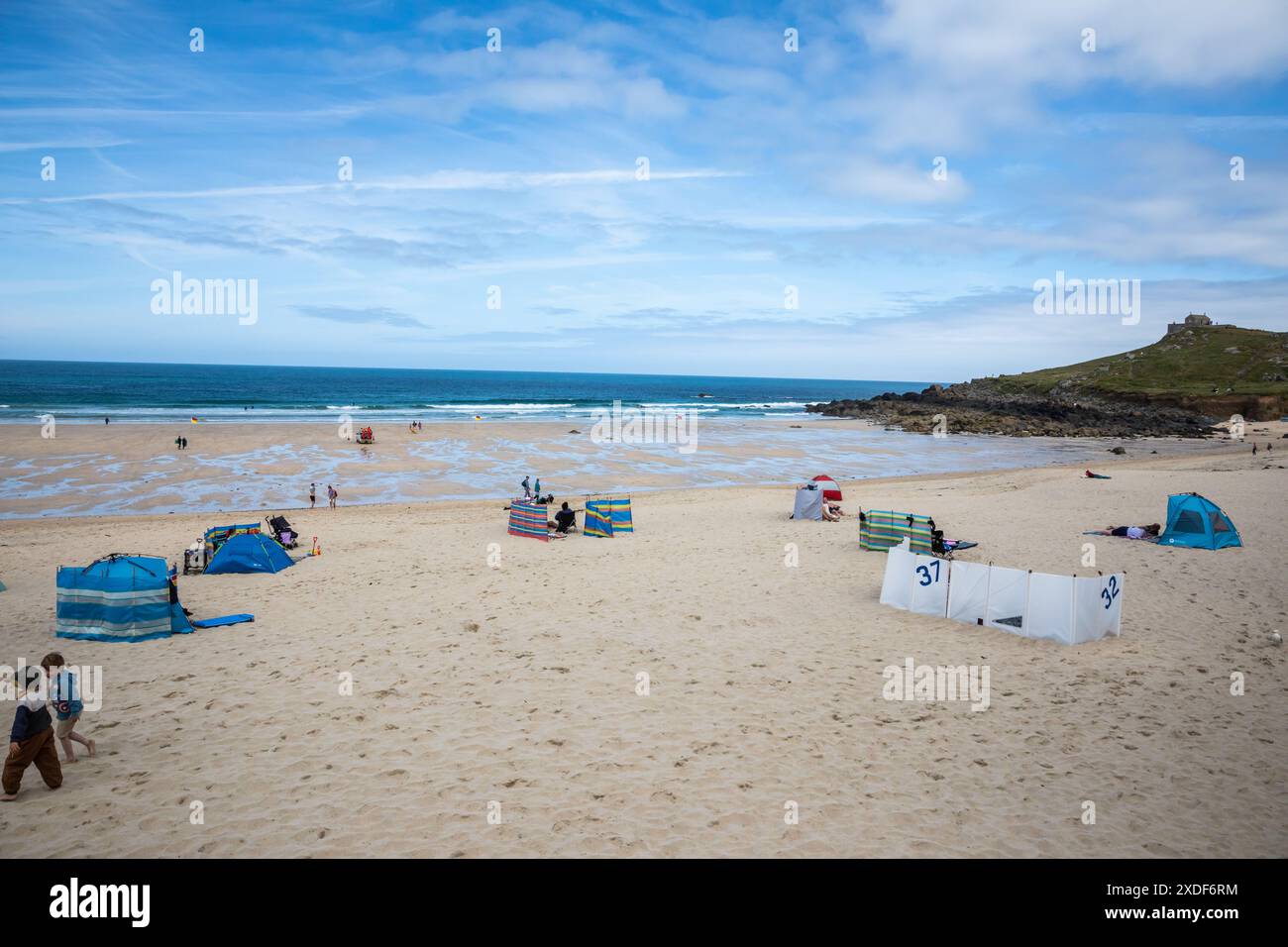 St Ives, Cornwall, 22nd June 2024, People were out enjoying the ...