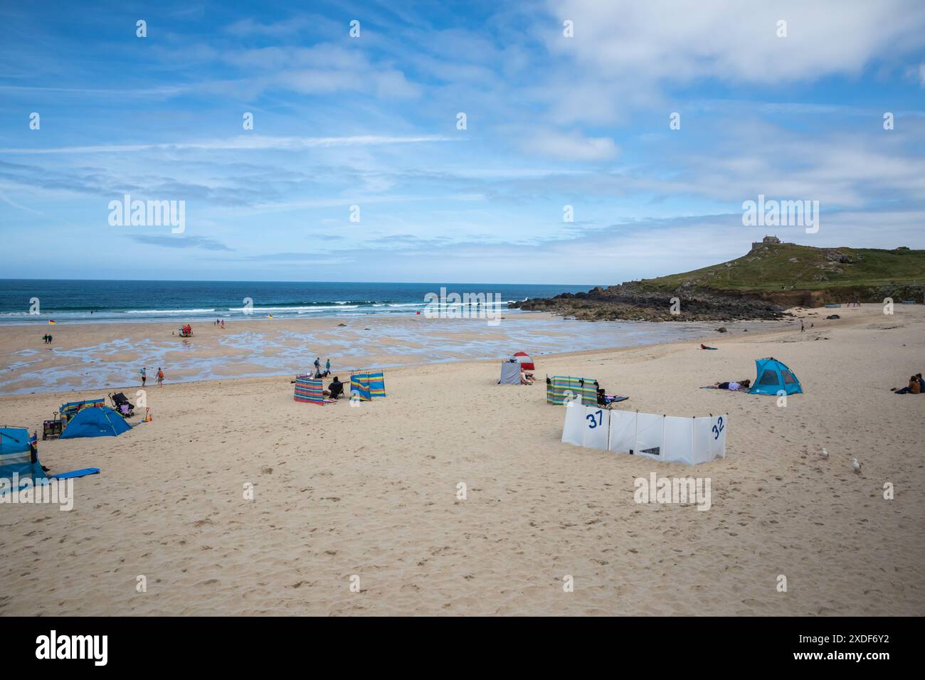 St Ives, Cornwall, 22nd June 2024, People were out enjoying the ...