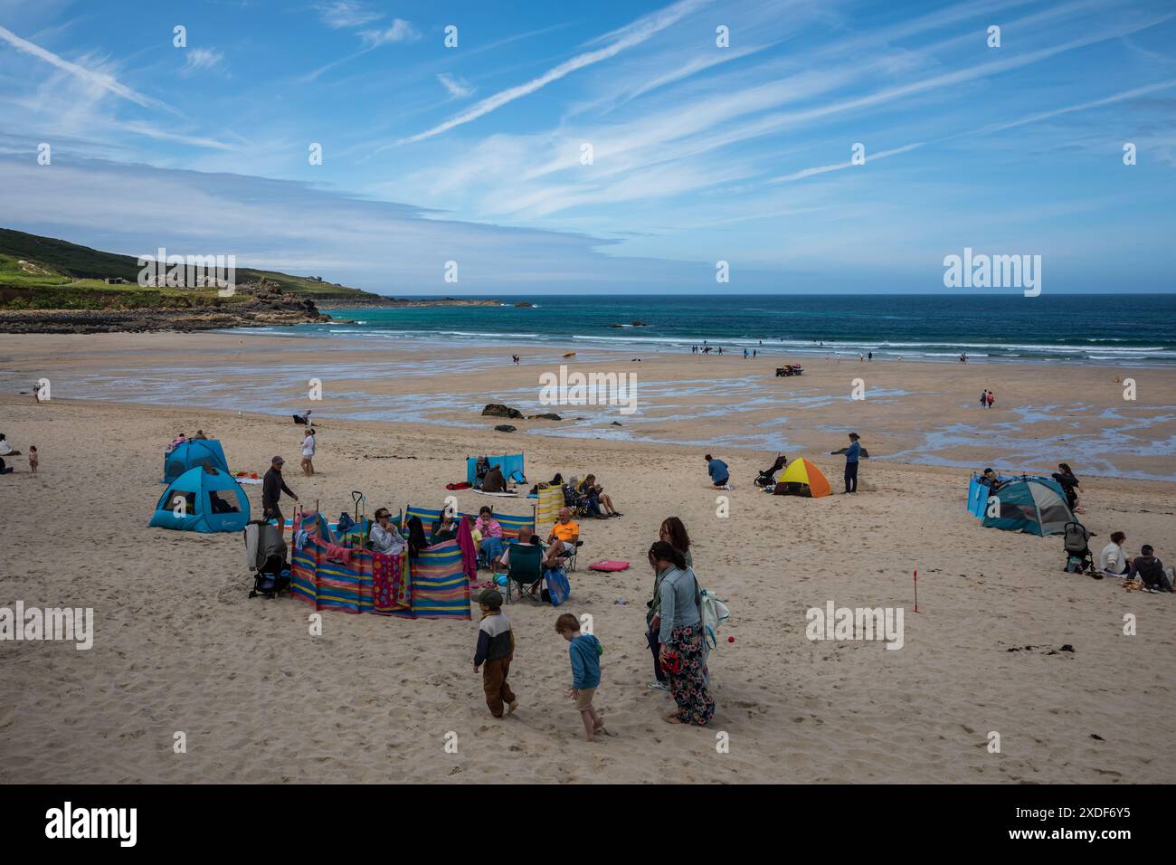 St Ives,Cornwall,22nd June 2024,People were out enjoying the glorious ...