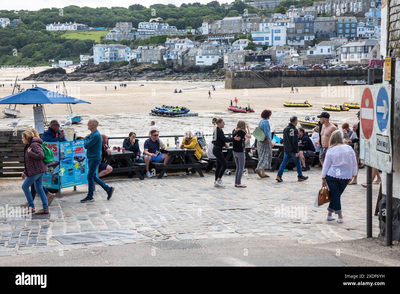 St Ives,Cornwall,22nd June 2024,People were out enjoying the glorious ...