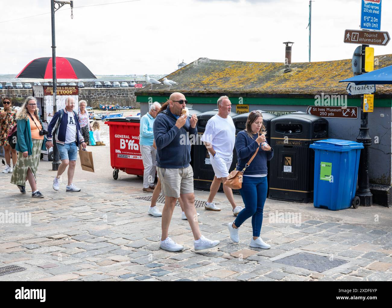 St Ives, Cornwall, 22nd June 2024, People were out enjoying the ...
