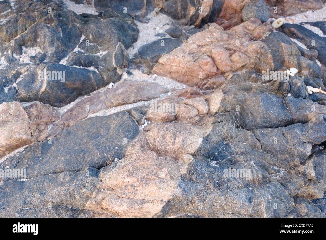 Close-up of colorful rock formations at Arher Beach in Socotra, Yemen ...