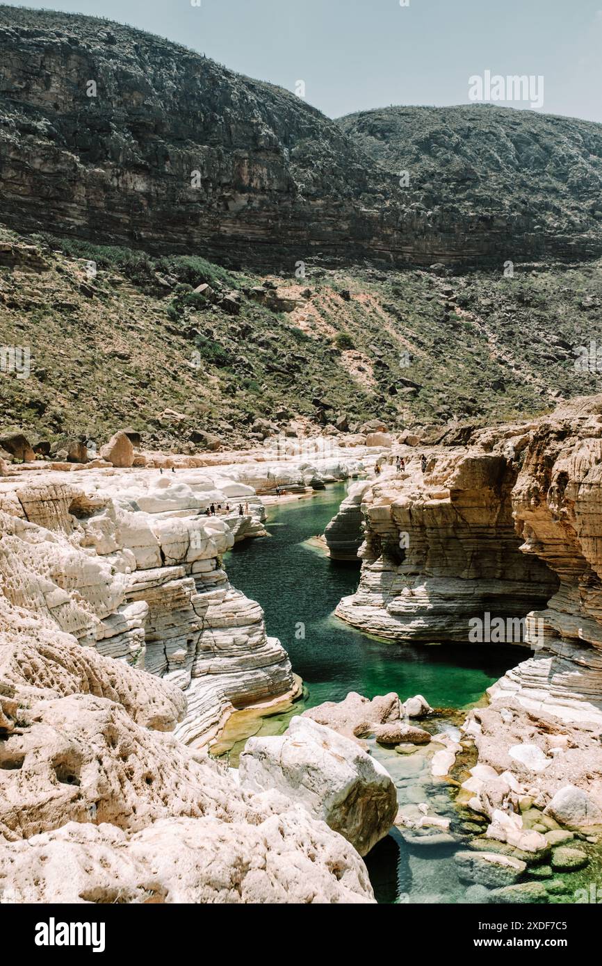 Green water in Wadi Dirhur Canyon, Socotra Yemen Stock Photo - Alamy