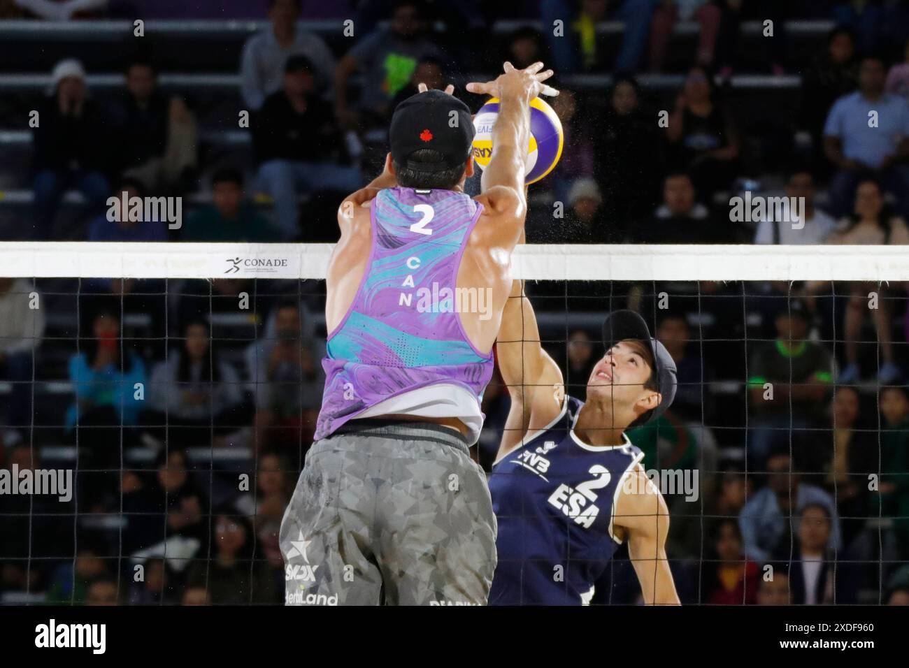 Daniel Dearing #2 of Team Canada competes against Christopher Guardado ...