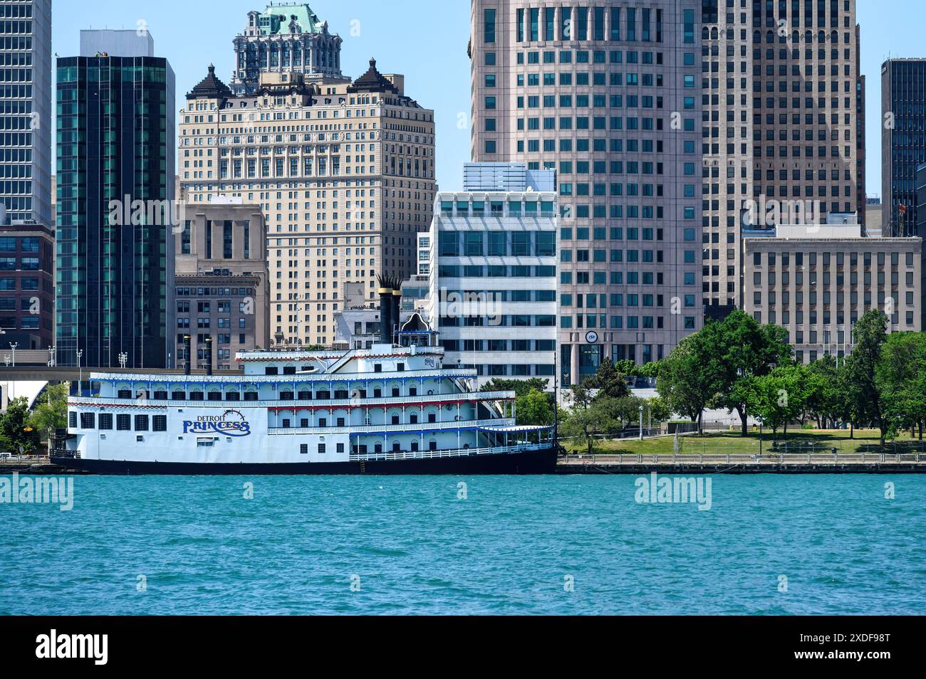 Detroit city cityscape and skyline, USA Stock Photo - Alamy