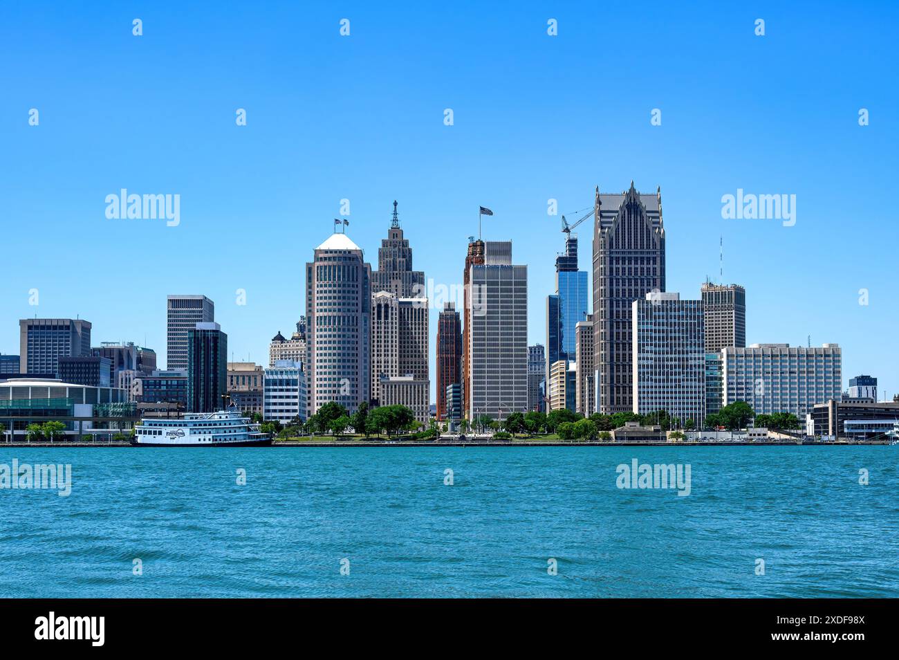 Detroit city cityscape and skyline, USA Stock Photo - Alamy