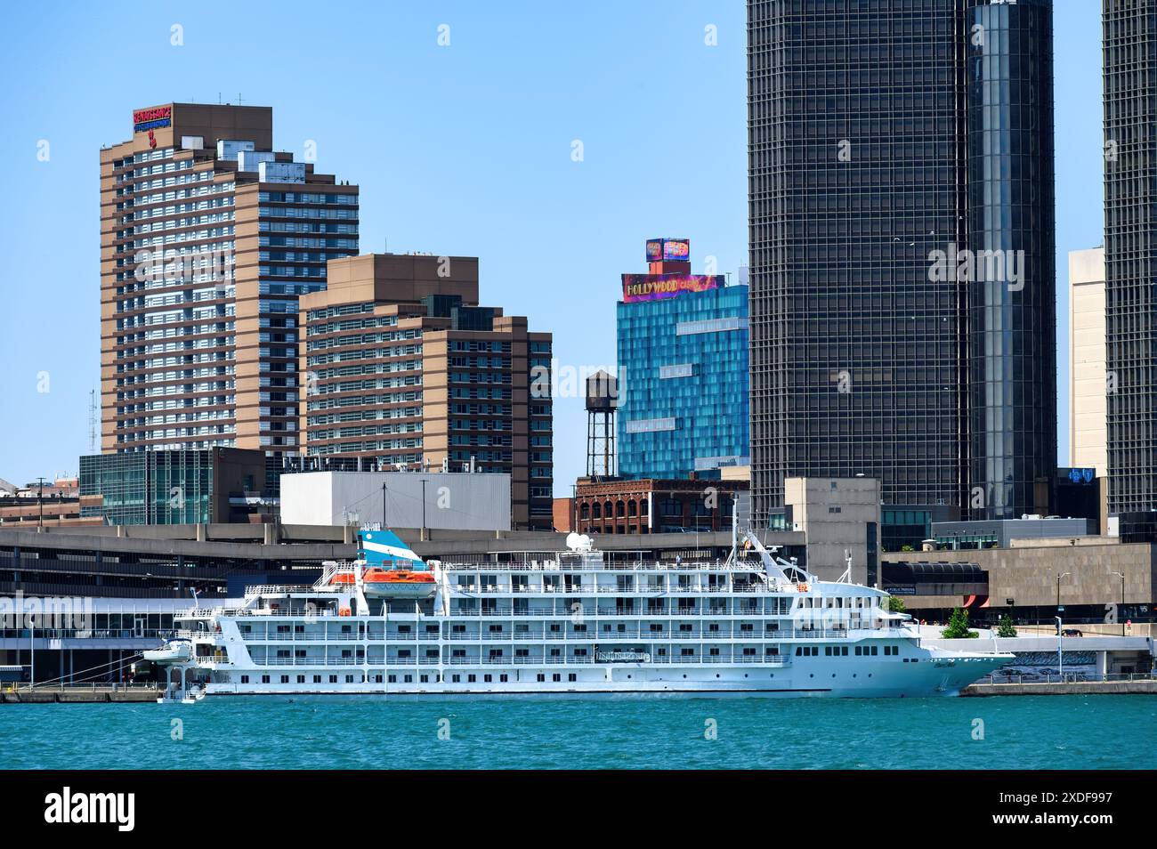 Detroit city cityscape and skyline, USA Stock Photo - Alamy