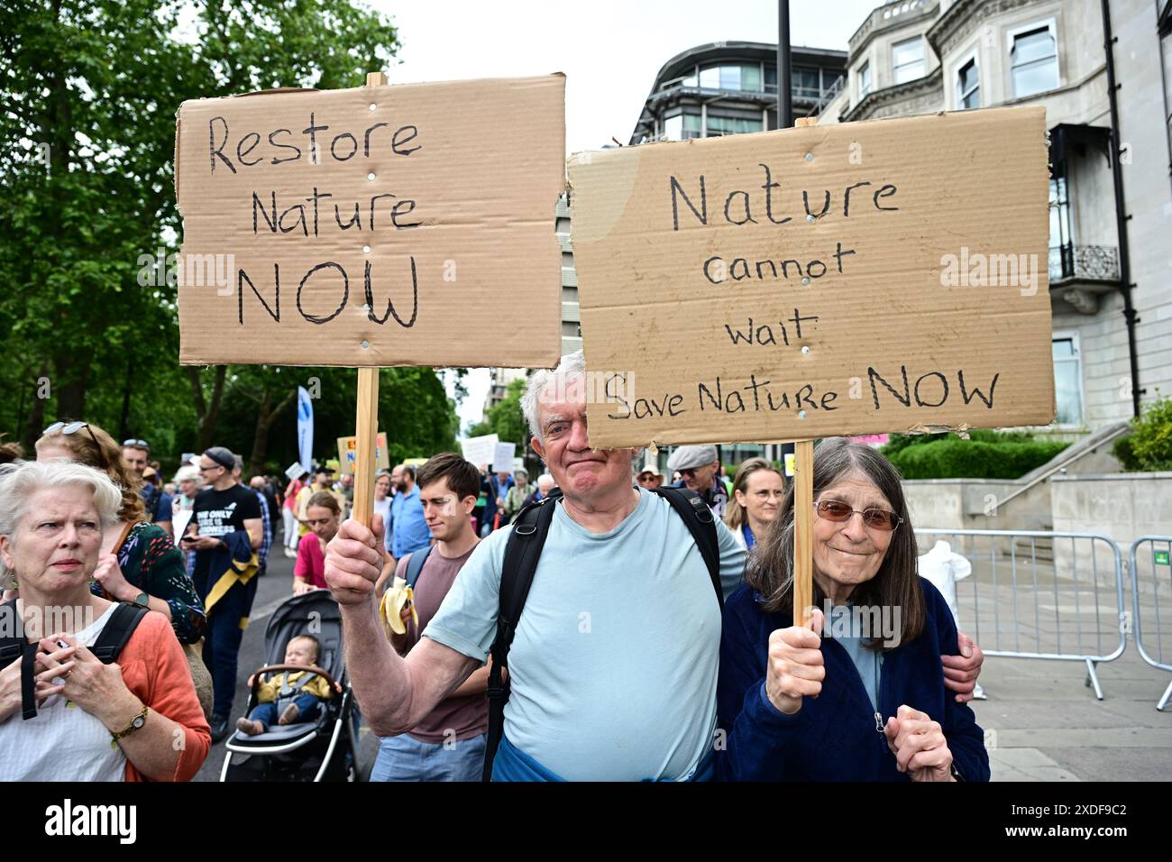 LONDON, UK. 22nd June, 2024. Restore nature now: We are climate voter ...
