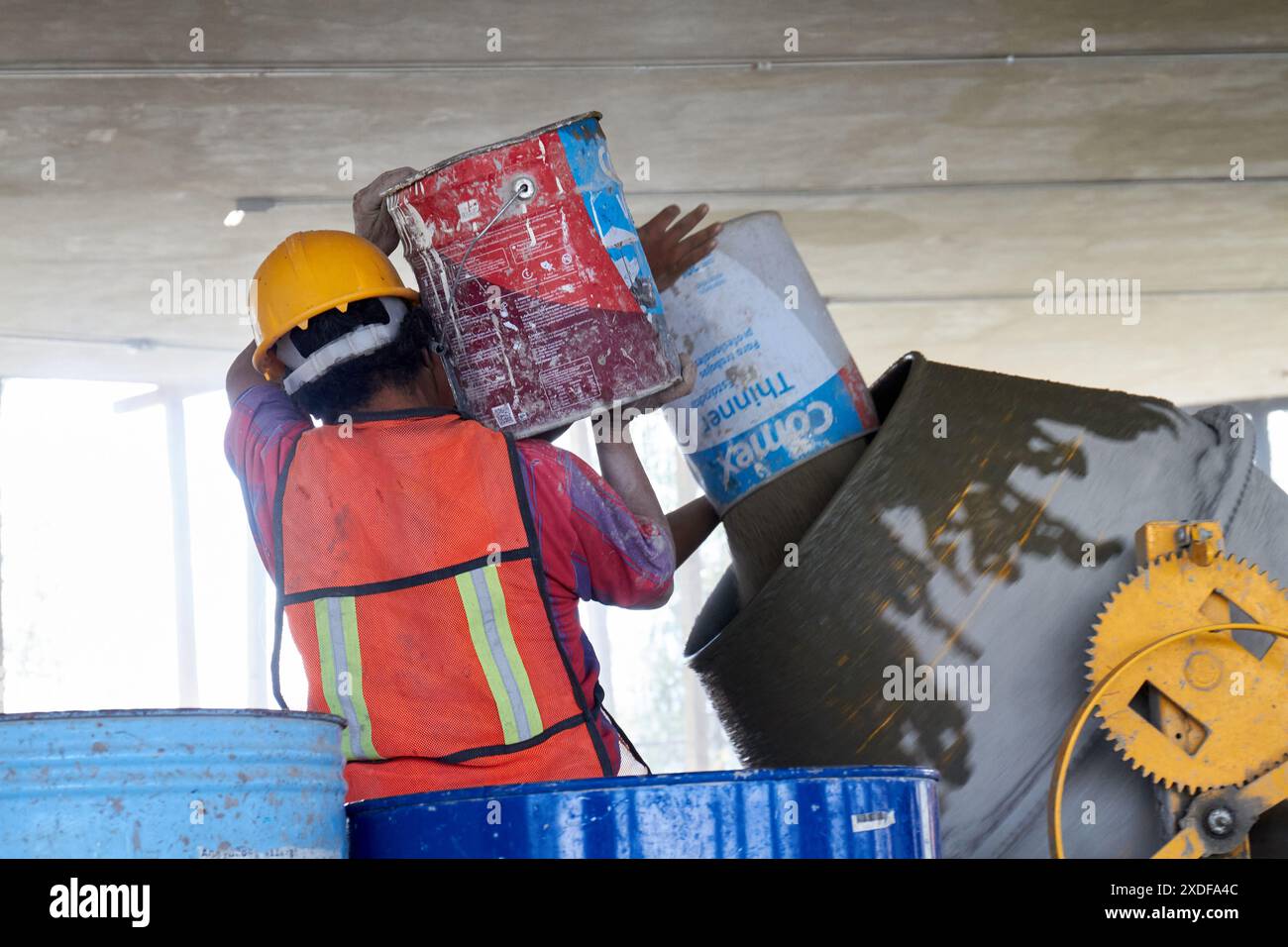 Cement concrete pouring construction hi-res stock photography and ...