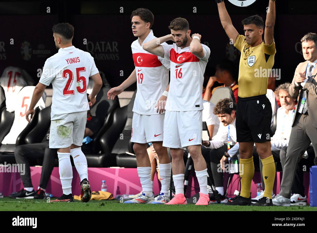 Dortmund, Germany. 22nd June 2024. Dortmund - (l-r) Yunus Akgun of ...