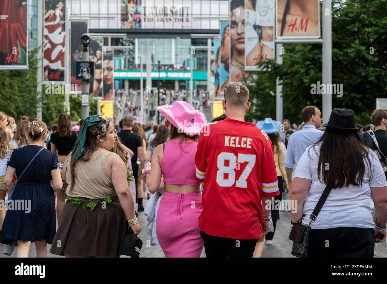 London, UK. 22 June 2024. Taylor Swift fans ('Swifties'), including one ...