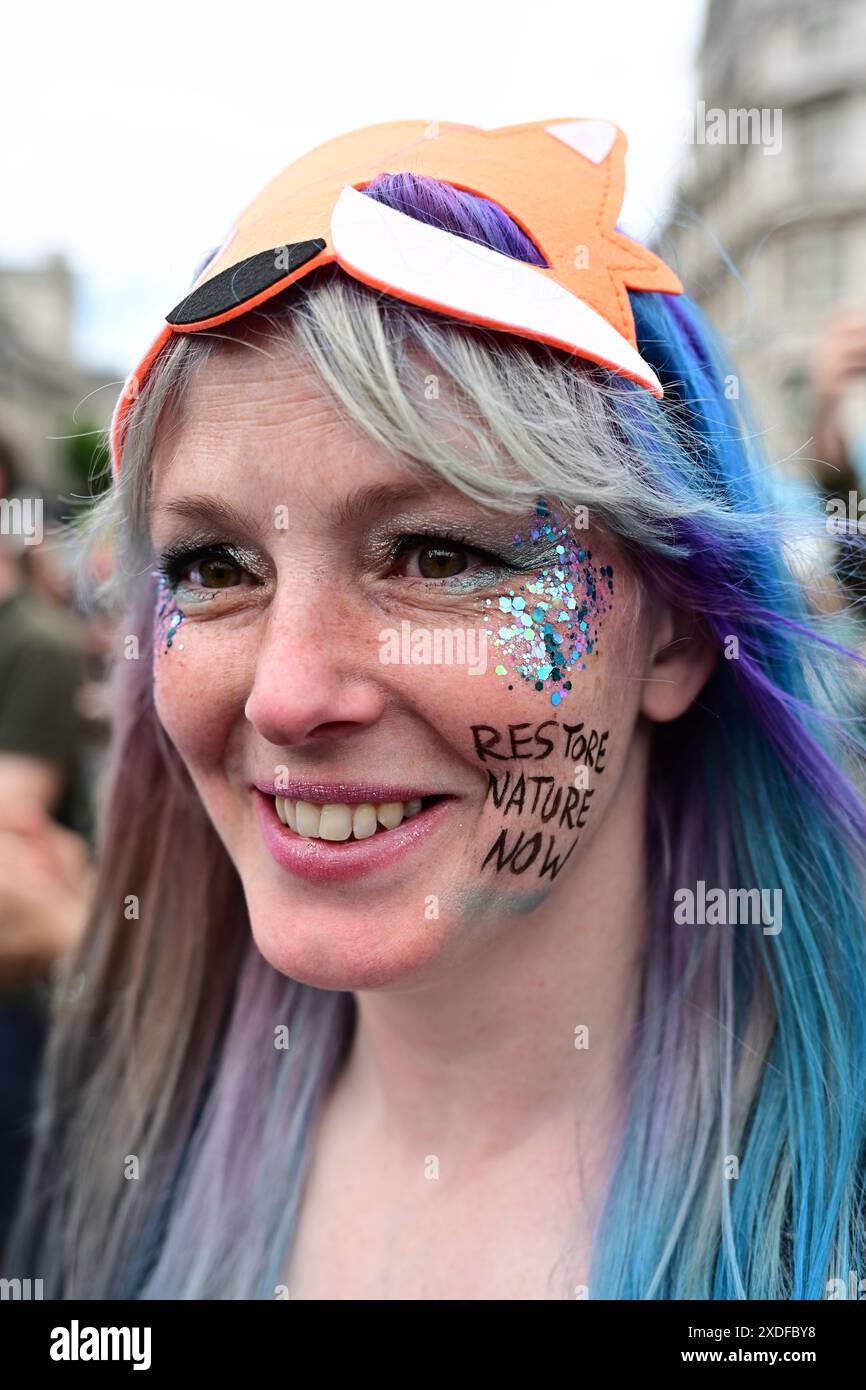 LONDON, UK. 22nd June, 2024. Restore Nature Now rally in Parliament ...