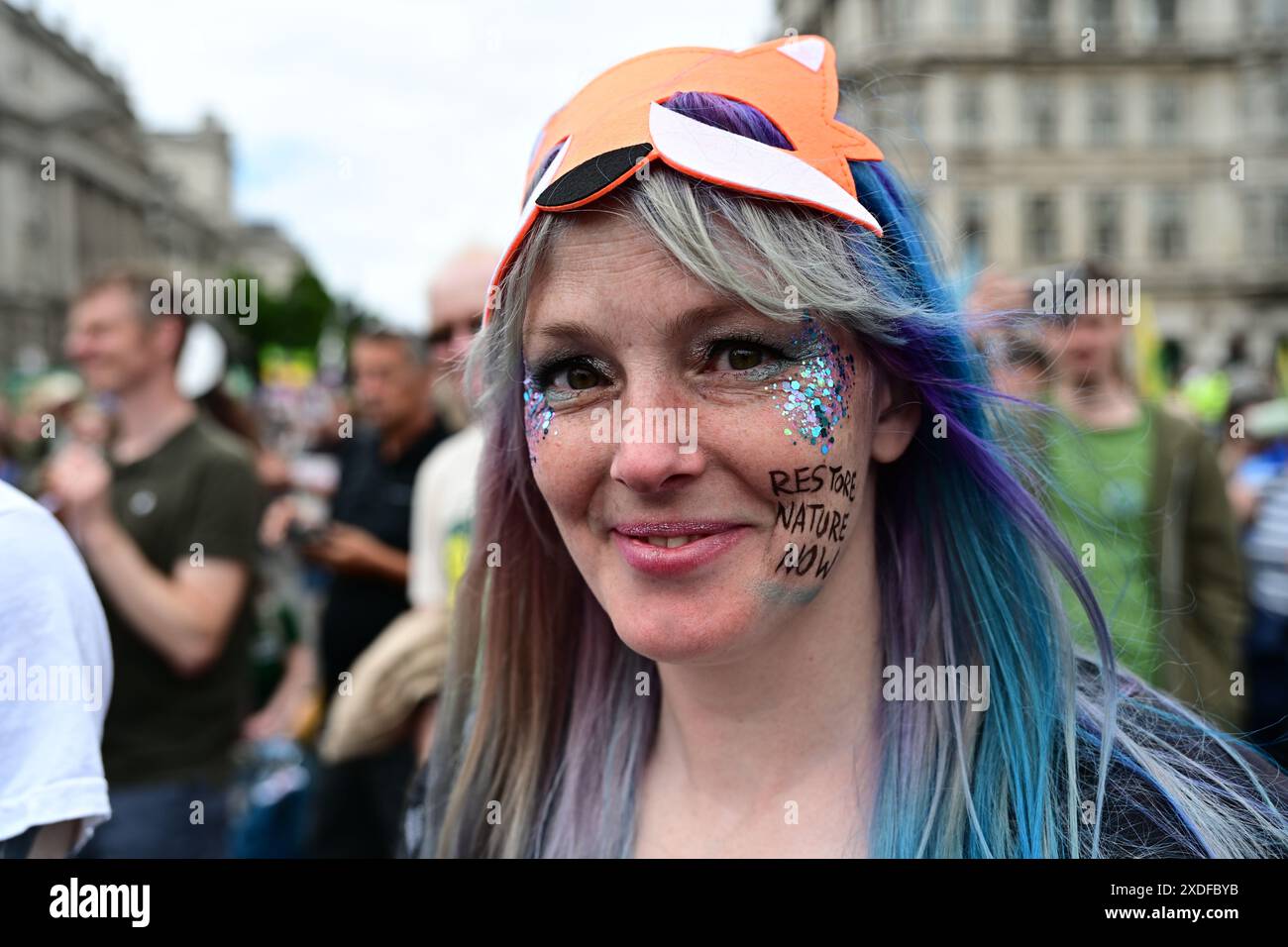 LONDON, ENGLAND. 22 JUNE 2024: Restore Nature Now rally in Parliament ...
