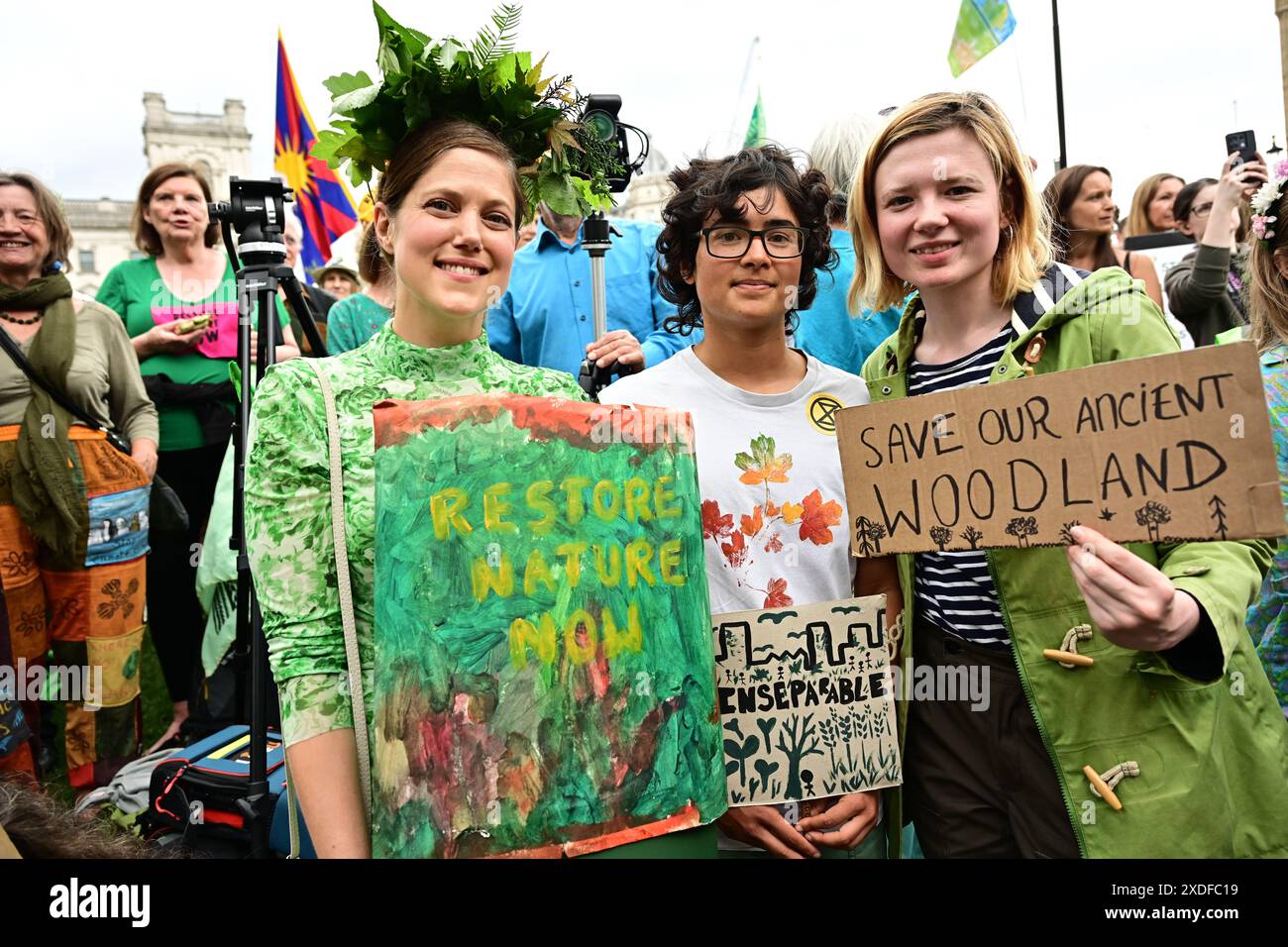 LONDON, UK. 22nd June, 2024. Charity Wakefield of the Woodland trust ...