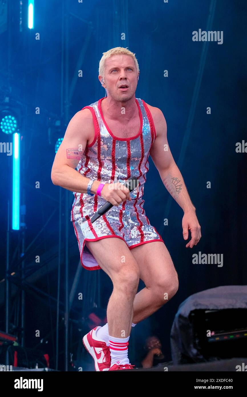 Newport, UK. 22nd June, 2024. American musician Jason Sellards, known ...