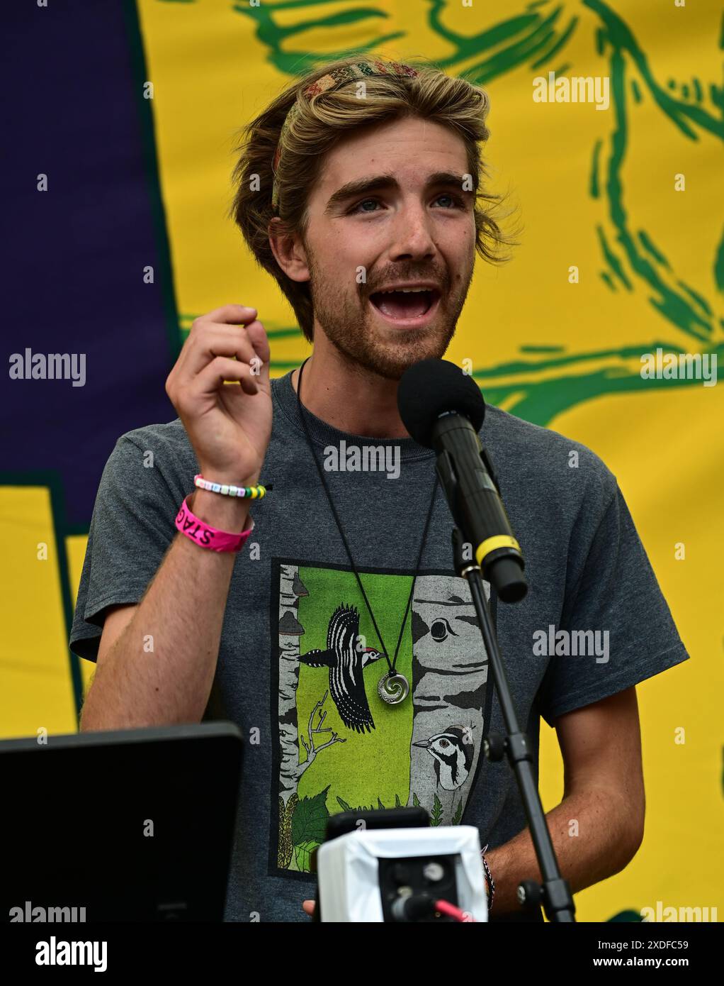 LONDON, UK. 22nd June, 2024. Speaker Indy Kiemel Greene of the Greene ...