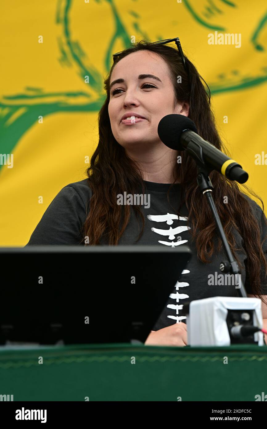LONDON, ENGLAND. 22 JUNE 2024: Speaker Megan McCubbin is a Zoologist ...
