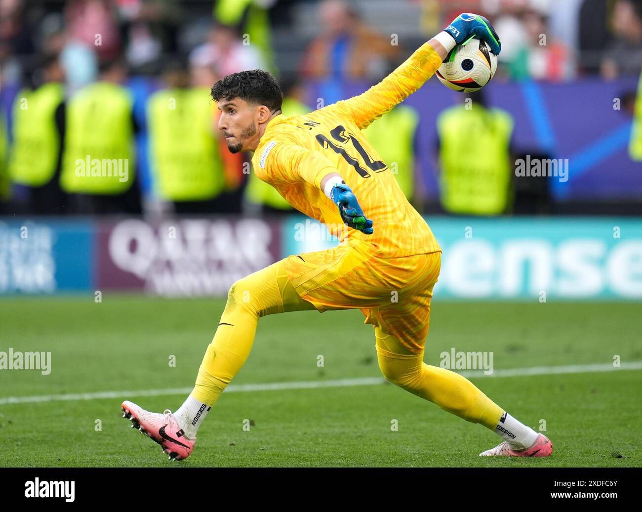 Turkey goalkeeper Altay Bayindir in action during the UEFA Euro 2024 ...