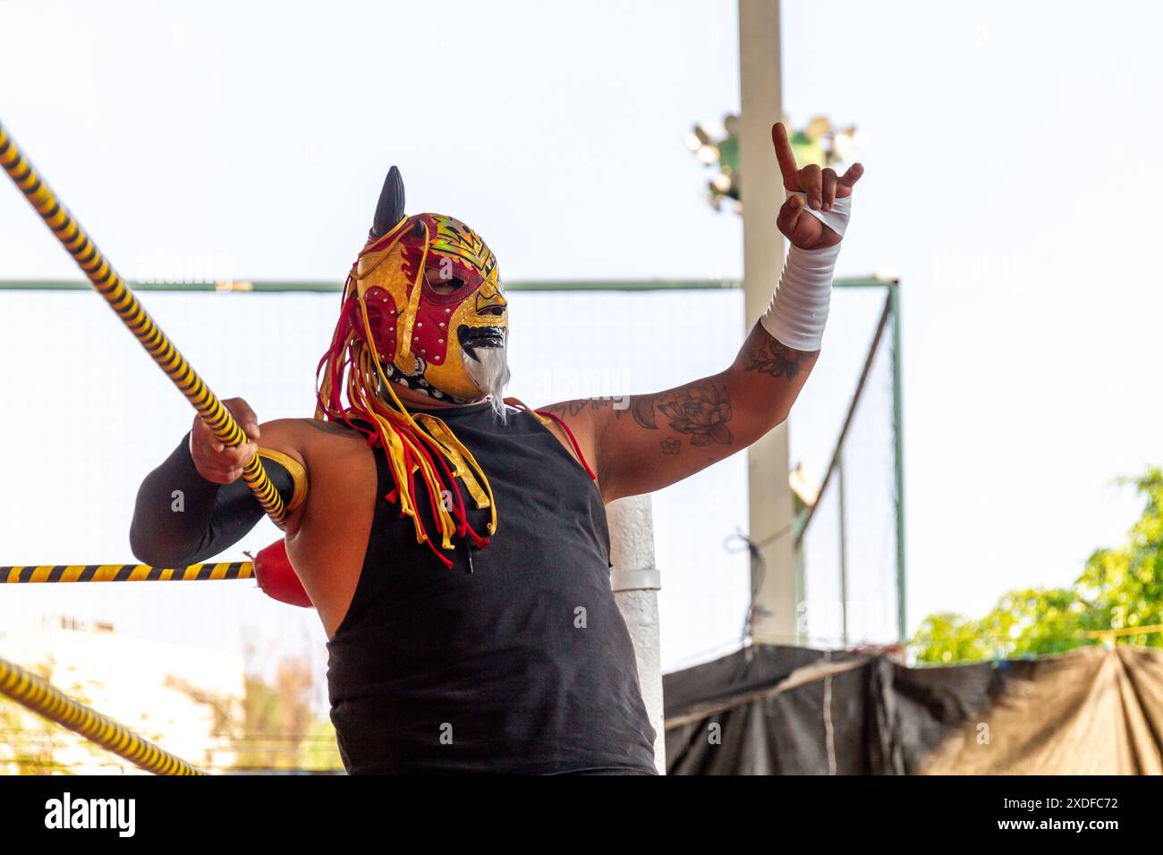 Lucha Libre Mexican wrestling event rural area Stock Photo - Alamy