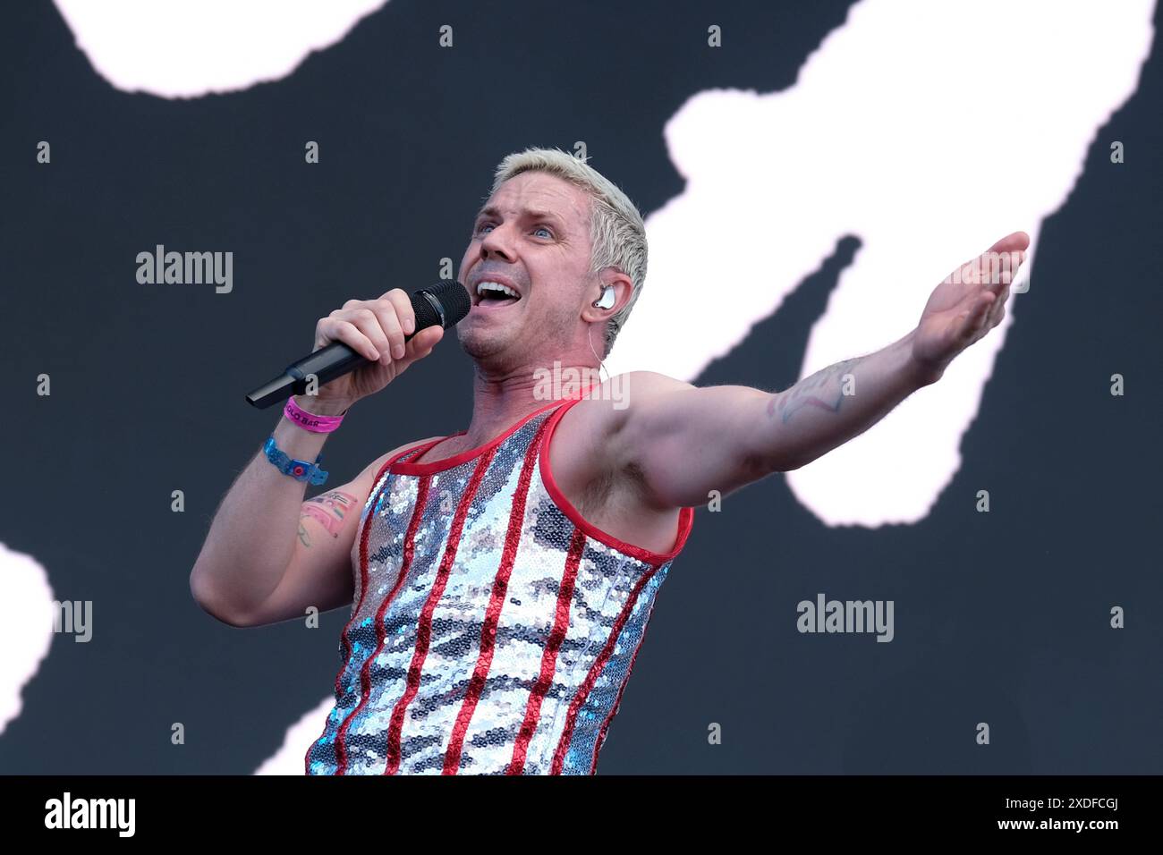 Newport, UK. 22nd June, 2024. American musician Jason Sellards, known ...