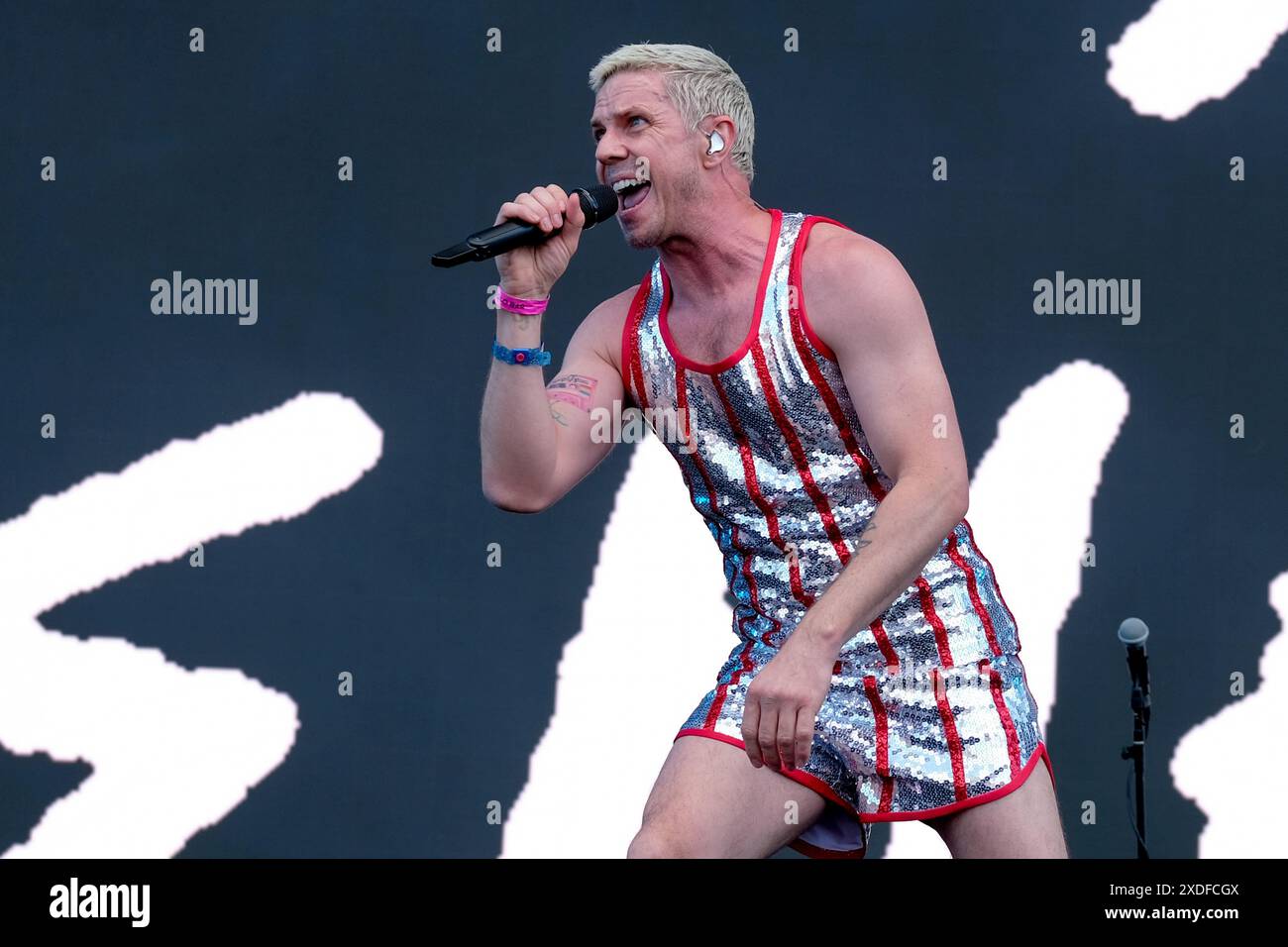 Newport, UK. 22nd June, 2024. American musician Jason Sellards, known ...