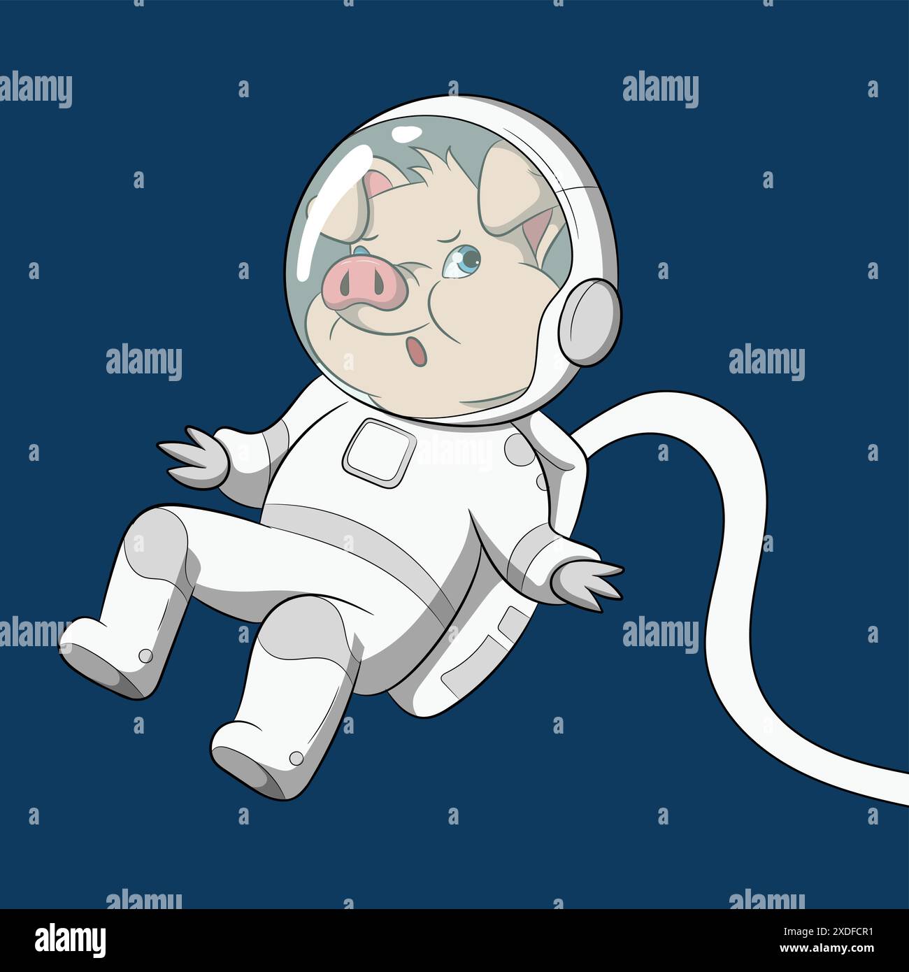 Cartoon pig in space hi-res stock photography and images - Alamy