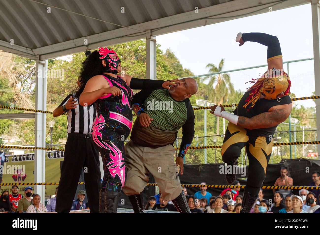 Lucha Libre Mexican wrestling event rural area Stock Photo - Alamy