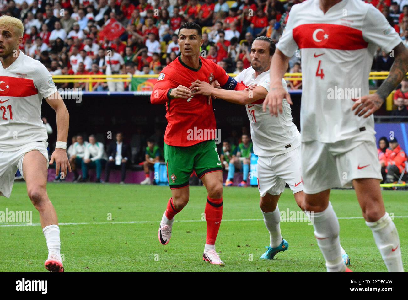 Cristiano Ronaldo (Portugal) in action during UEFA Euro 2024 - Turkiye vs Portugal, UEFA ...