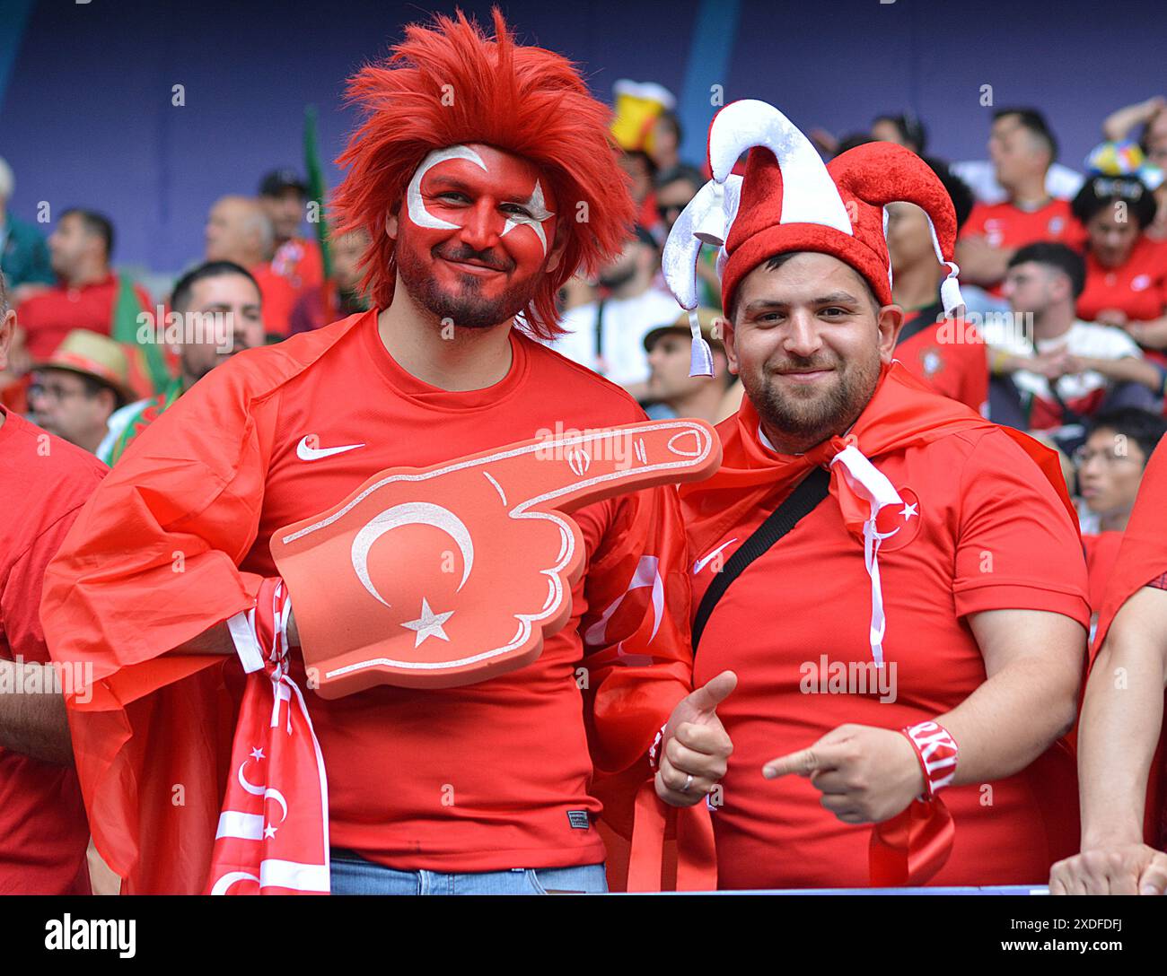 Turkiye fans in the stadium during UEFA Euro 2024 - Turkiye vs Portugal ...
